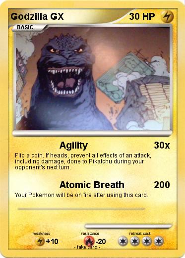 Pokémon Godzilla GX 4 4 - Agility - My Pokemon Card