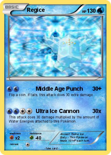 Pokémon Regice 475 475 - Middle Age Punch - My Pokemon Card