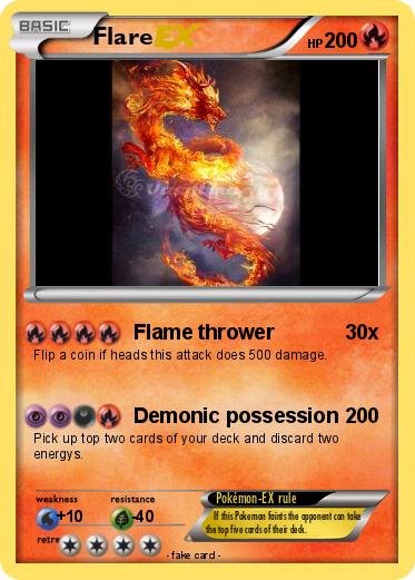 Pokémon Flare 403 403 - Flame thrower - My Pokemon Card