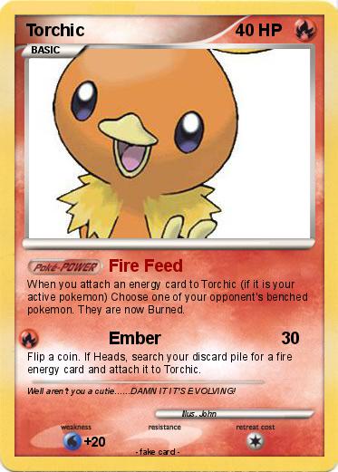 Pokémon Torchic 214 214 - Fire Feed - My Pokemon Card