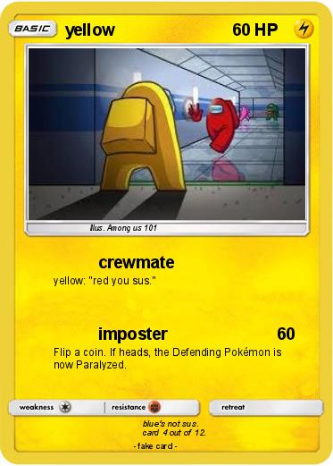 Pokémon yellow 963 963 - crewmate - My Pokemon Card