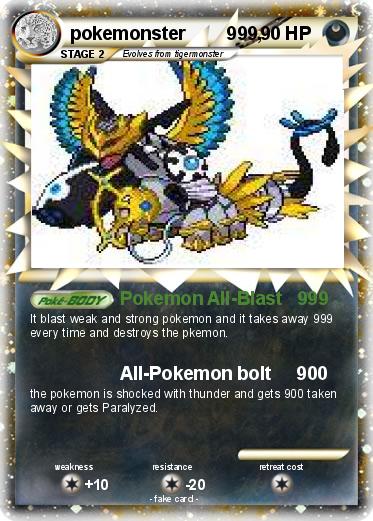 Pokémon pokemonster 999 999 - Pokemon All-Blast 999 - My Pokemon Card