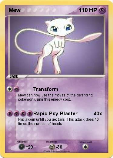Pokémon Mew 1068 1068 - Transform - My Pokemon Card