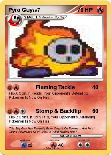 Pokémon Pyro Guy 2 2 - Flaming Tackle - My Pokemon Card