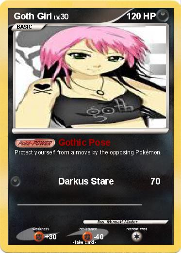 Pokémon Goth Girl 3 3 - Gothic Pose - My Pokemon Card