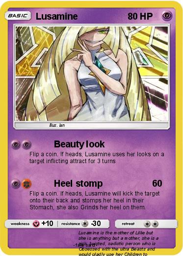 Pokémon Lusamine 6 6 - Beauty look - My Pokemon Card