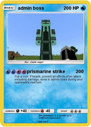 Pokémon admin boss - prismarine strike - My Pokemon Card