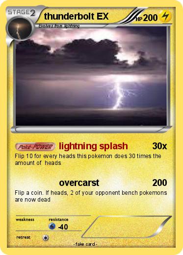 Pokémon thunderbolt EX 4 4 - lightning splash - My Pokemon Card
