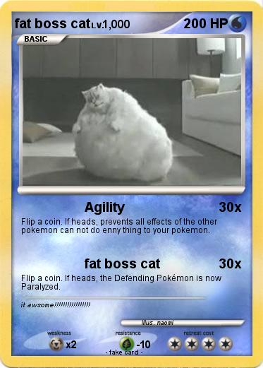 Pokémon fat boss cat - Agility - My Pokemon Card