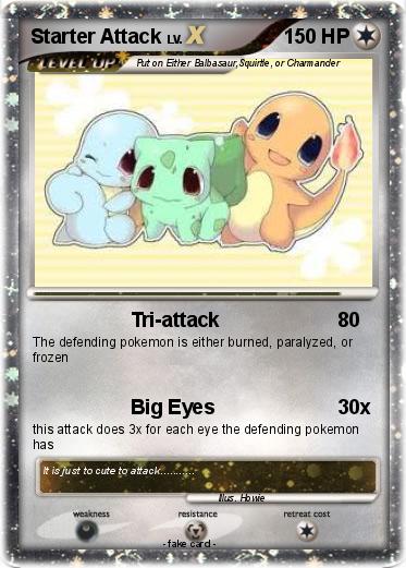 Pokémon Starter Attack - Tri-attack - My Pokemon Card