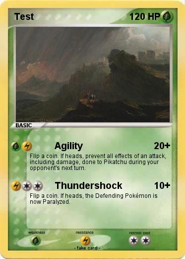 Pokémon Test 105 105 - Agility - My Pokemon Card