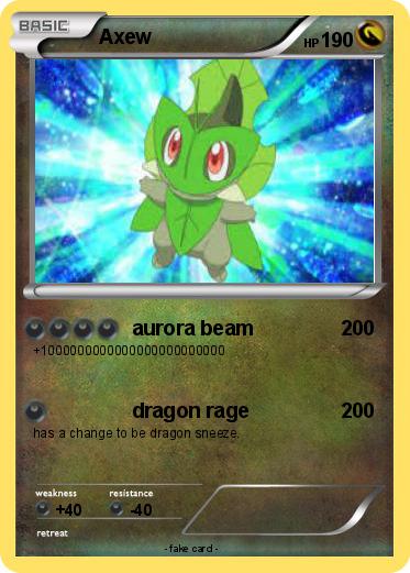 Pokémon Axew 272 272 - aurora beam - My Pokemon Card
