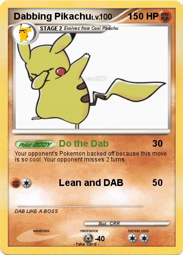 Pokémon Dabbing Pikachu 39 39 - Do the Dab - My Pokemon Card