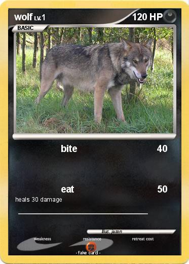 Pokémon wolf 936 936 - bite - My Pokemon Card