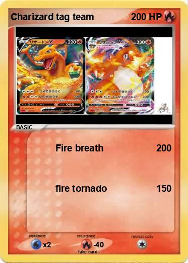 Pokémon Charizard tag team 1 1 - Fire breath - My Pokemon Card