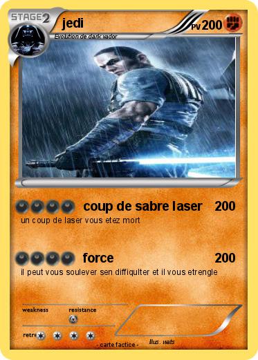 Pokémon jedi 367 367 - coup de sabre laser - Ma carte Pokémon