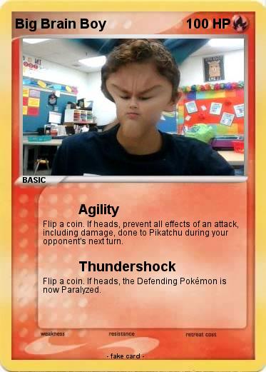Pokémon Big Brain Boy - Agility - My Pokemon Card