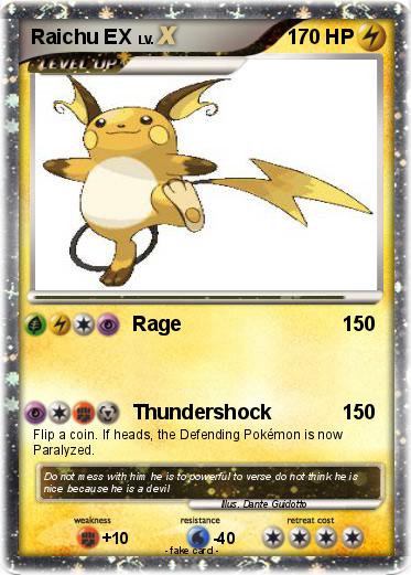 Pokémon Raichu EX 189 189 - Rage - My Pokemon Card