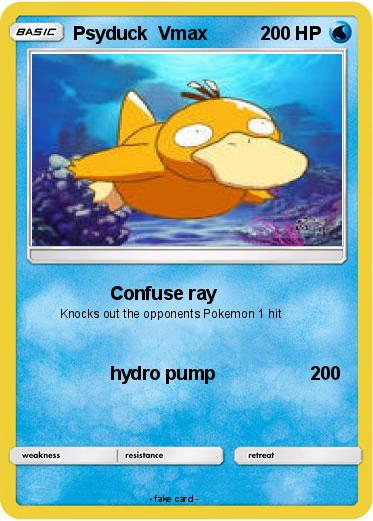 Pokémon Psyduck Vmax 1 1 - Confuse ray - My Pokemon Card