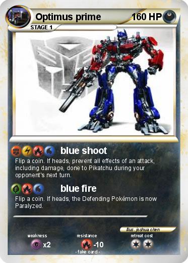 Pokémon Optimus prime 300 300 - blue shoot - My Pokemon Card
