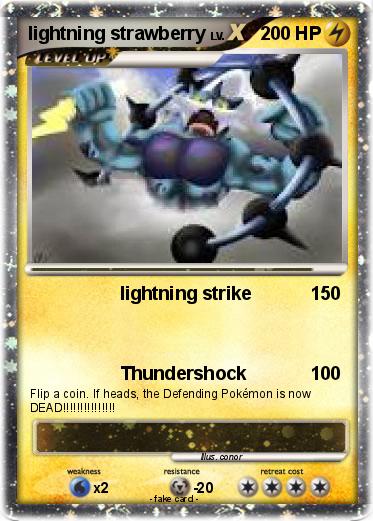 Pokémon lightning strawberry - lightning strike - My Pokemon Card