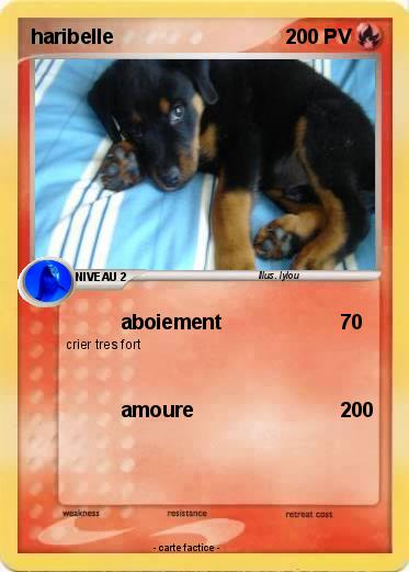 Pokémon haribelle - aboiement - Ma carte Pokémon