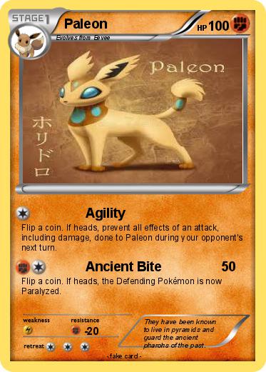 Pokémon Paleon - Agility - My Pokemon Card