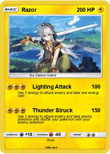Pokémon Razor 175 175 - Lighting Attack - My Pokemon Card