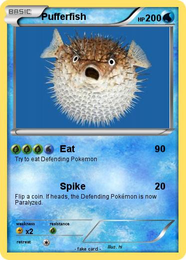 Pokémon Pufferfish 10 10 - Eat - My Pokemon Card