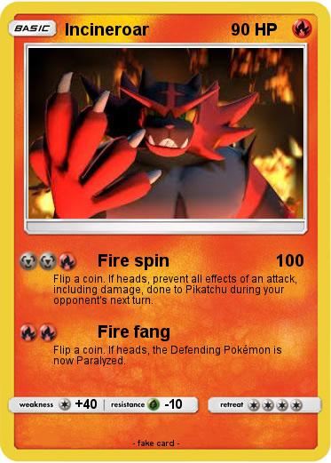Pokémon Incineroar 67 67 - Fire spin - My Pokemon Card