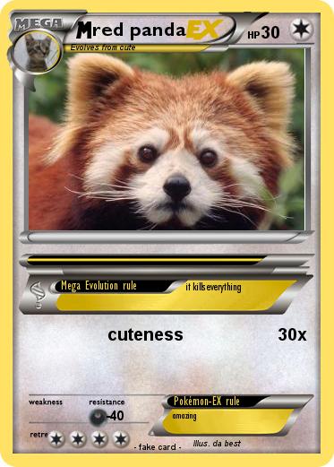 Pokémon red panda 144 144 - cuteness - My Pokemon Card