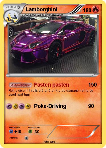 Pokémon Lamborghini 726 726 - Fasten pasten - My Pokemon Card