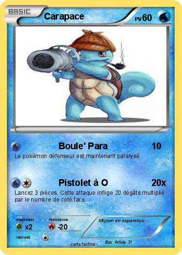 Pokémon Carapace 121 121 - Boule' Para - Ma carte Pokémon