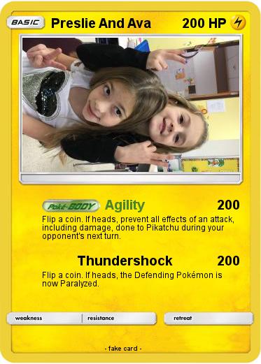 Pokémon Preslie And Ava - Agility - My Pokemon Card