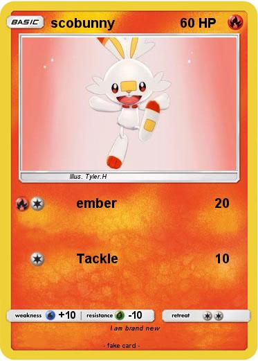 Pokémon scobunny - ember - My Pokemon Card