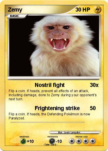 Pokémon Zemy - Nostril fight - My Pokemon Card