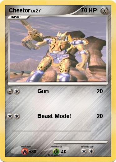 Pokémon Cheetor - Gun - My Pokemon Card