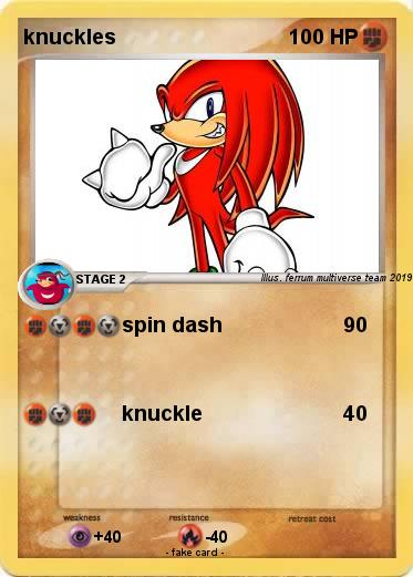 Pokémon knuckles 899 899 - spin dash - My Pokemon Card