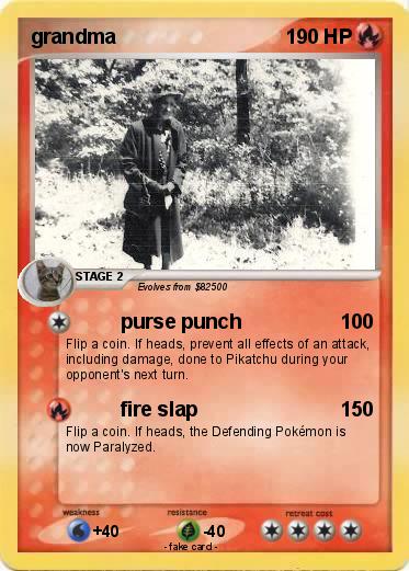 Pokémon grandma 163 163 - purse punch - My Pokemon Card