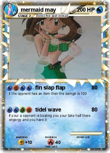 Pokémon mermaid may - fin slap flap - My Pokemon Card