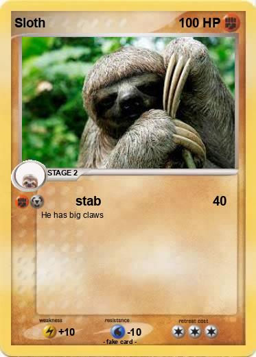 Pokémon Sloth 195 195 - stab - My Pokemon Card