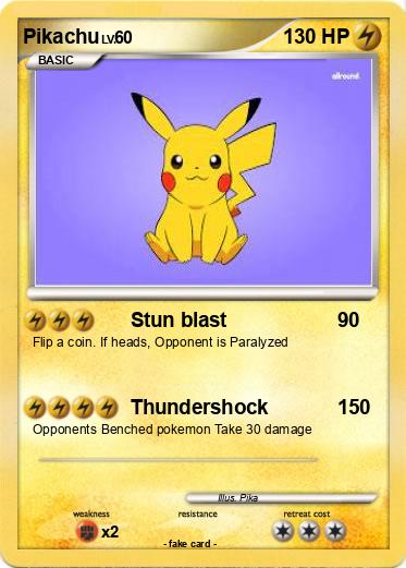 Pokémon Pikachu 23455 23455 - Stun blast - My Pokemon Card