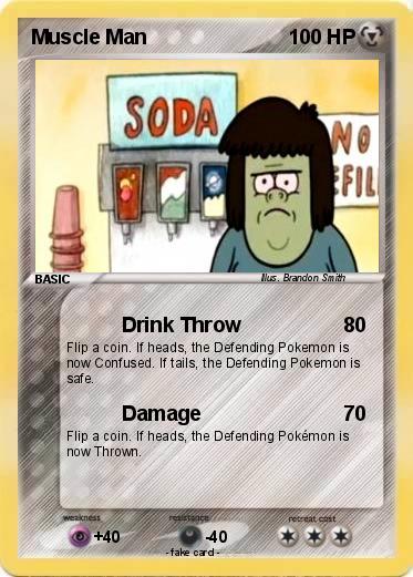 Pokémon Muscle Man 12 12 - Drink Throw - My Pokemon Card