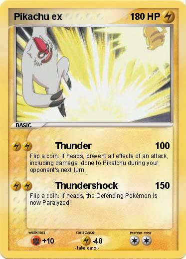 Pokémon Pikachu ex 916 916 - Thunder - My Pokemon Card