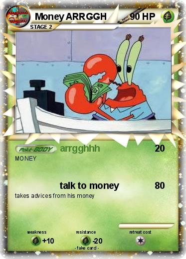 Pokémon Money ARRGGH - arrgghhh - My Pokemon Card