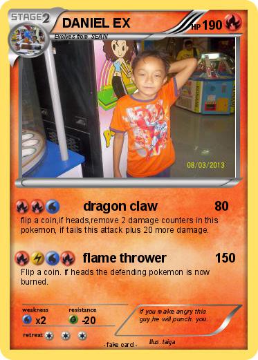 Pokémon DANIEL EX 6 6 - dragon claw - My Pokemon Card