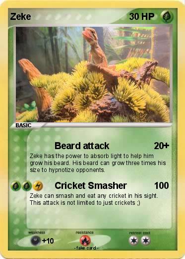 Pokémon Zeke 88 88 - Beard attack - My Pokemon Card