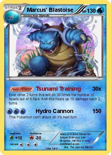 Pokémon Marcus Blastoise - Tsunami Training - My Pokemon Card