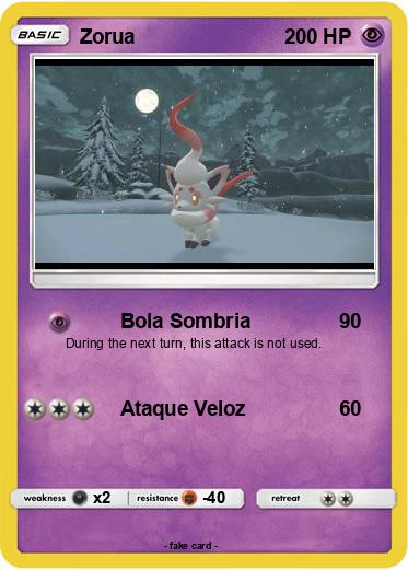 Pokémon Zorua 1012 1012 - Bola Sombria - My Pokemon Card