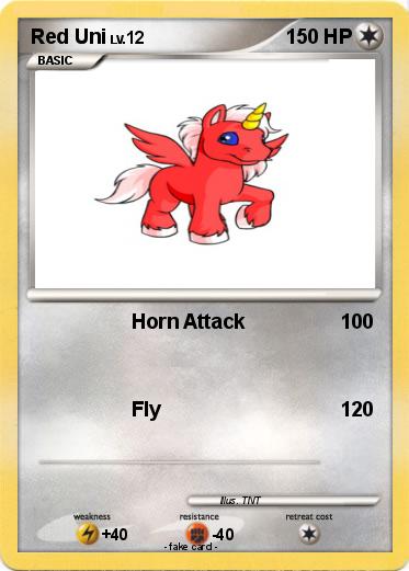 Pokémon Red Uni - Horn Attack - My Pokemon Card